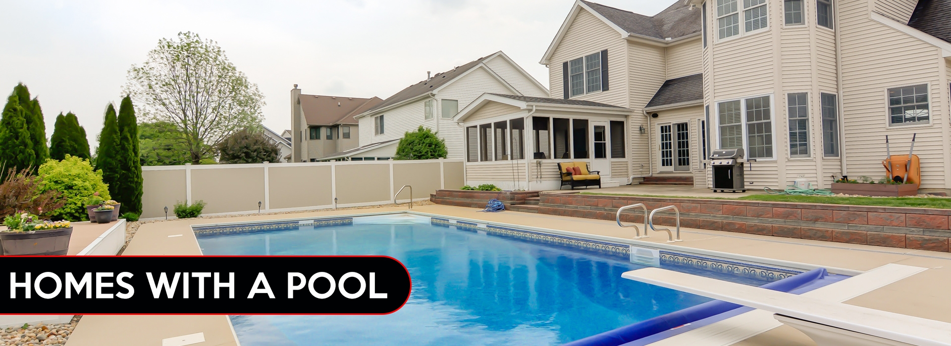 Homes with a Pool in Decatur, Macon County, and Central Illinois