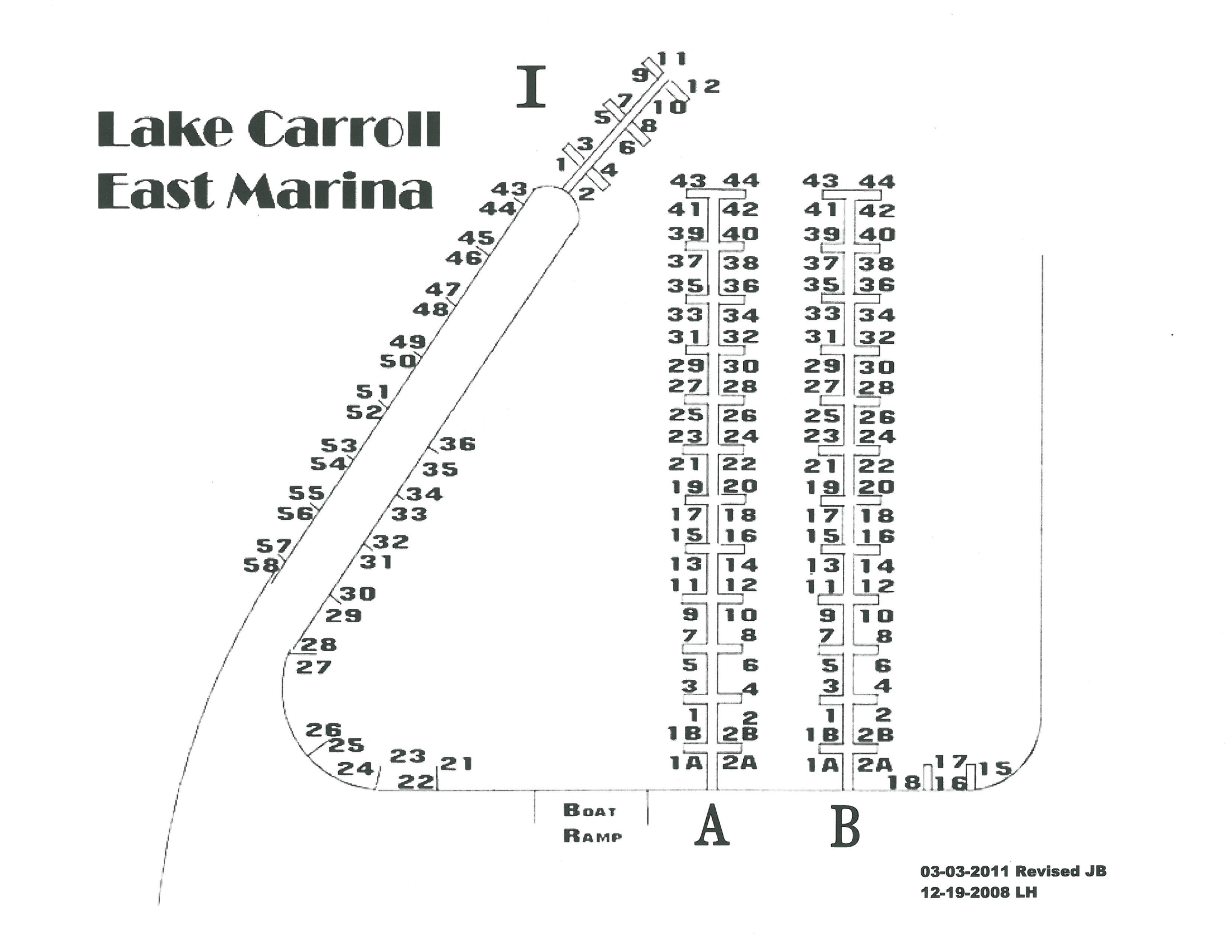 Lake Carroll Maps | Fishing Map | East Marina Map | Fawn Ridge