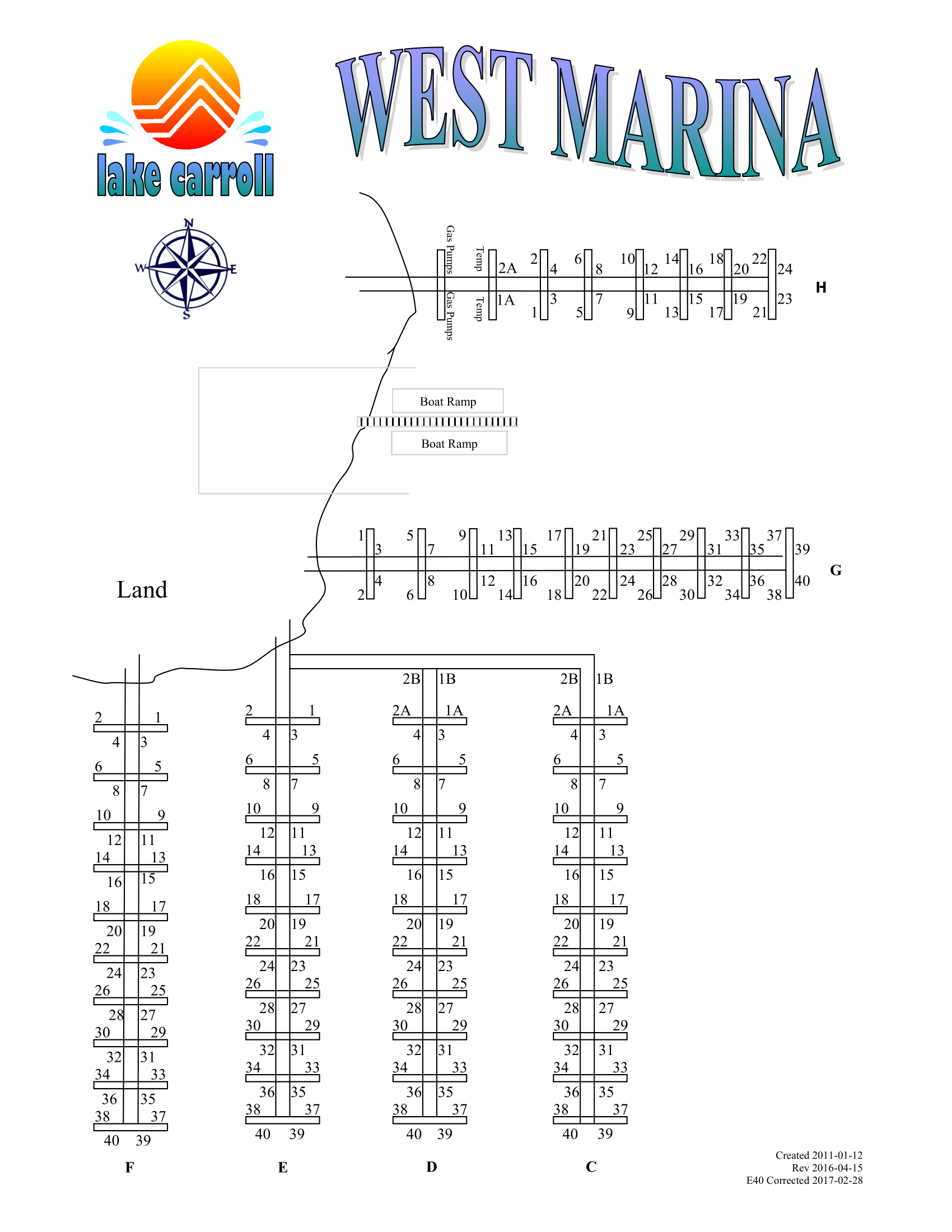 Lake Carroll Maps | Fishing Map | East Marina Map | Fawn Ridge